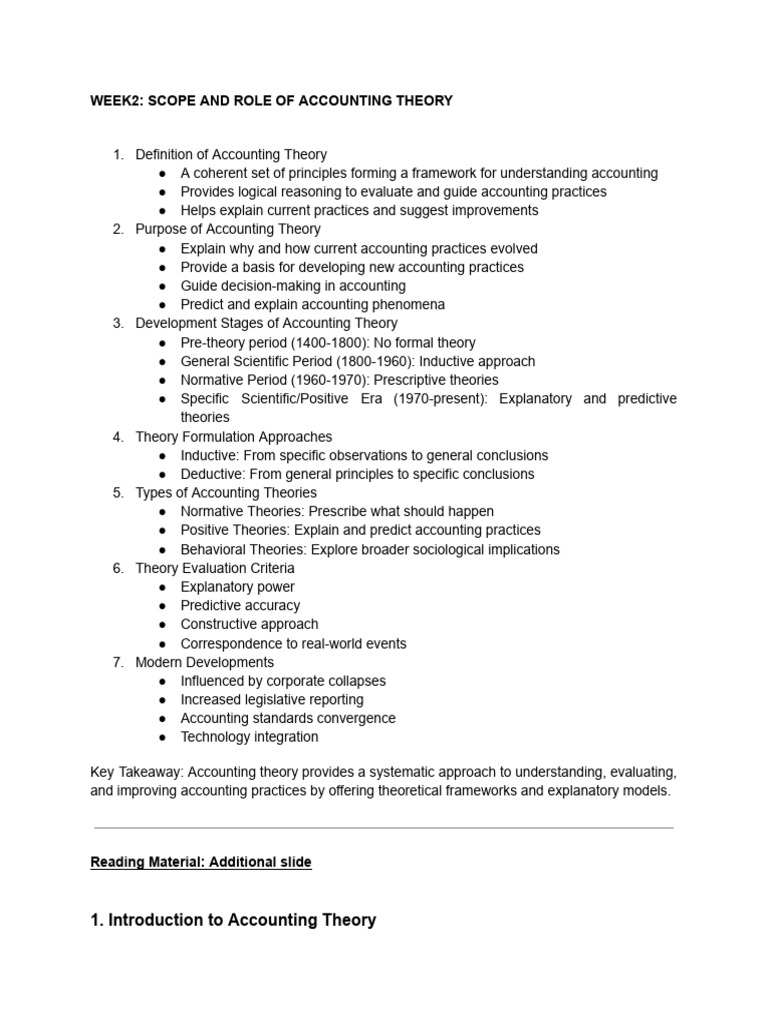 Understanding Accounting Theory Basics | PDF | Theory | Accounting