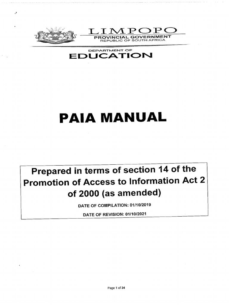Section 14 PAIA Manual_29122021100211 (1) | PDF