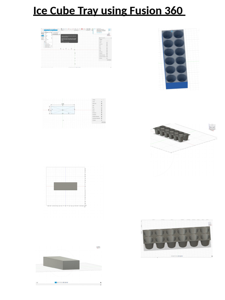 Week 1 Ice Cube Tray Sheet | PDF