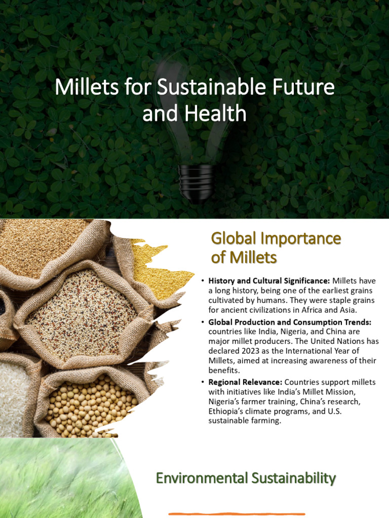Millets for Sustainable Future and Health (1) | PDF | Agriculture ...