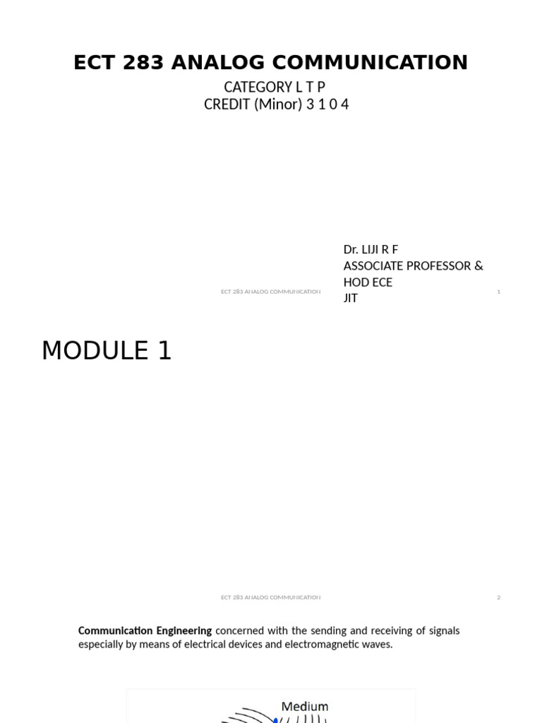 Analog Communication Overview and Concepts | PDF | Signal To Noise ...