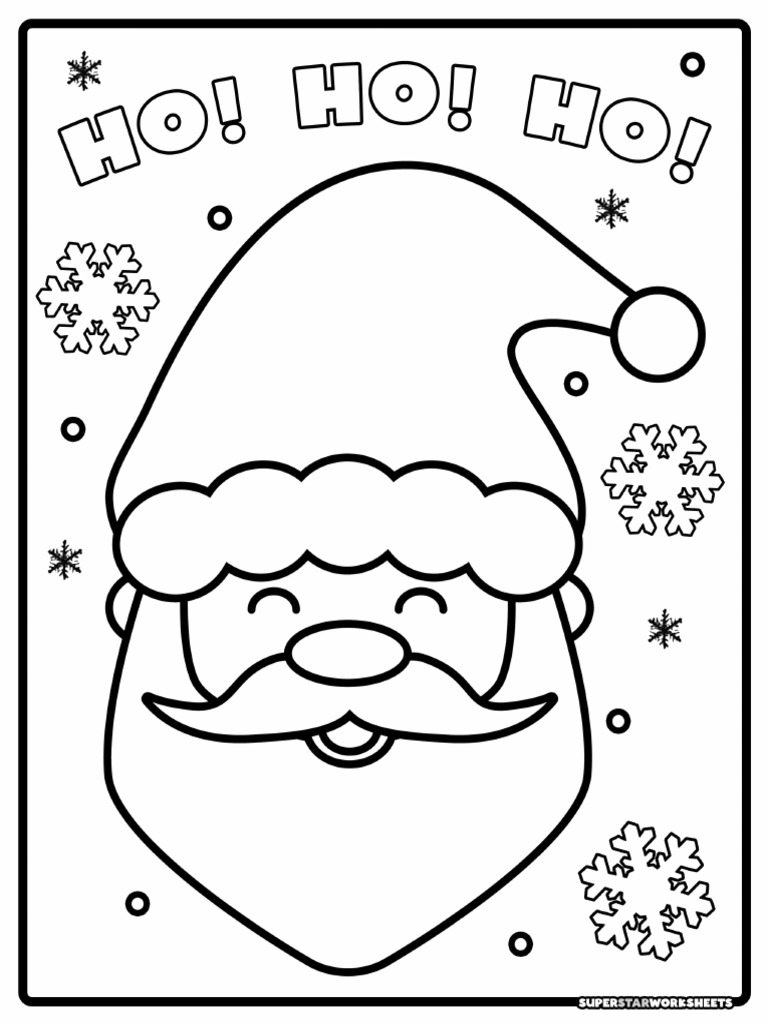 Cute Santa Coloring Page | PDF