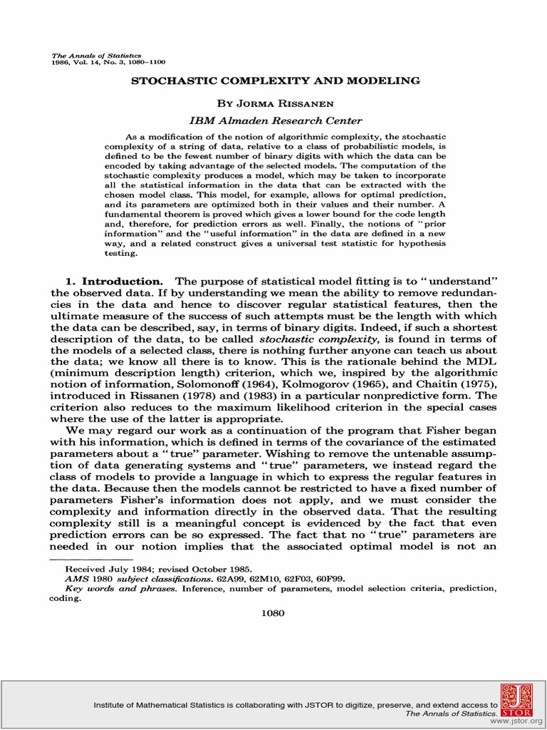Digitizing The Annals of Statistics | PDF