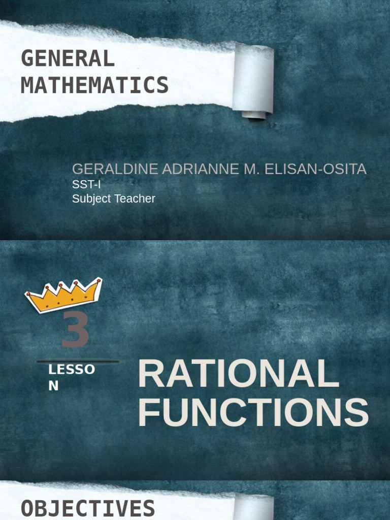 Genmath Lesson 3 Students | PDF | Asymptote | Function (Mathematics)