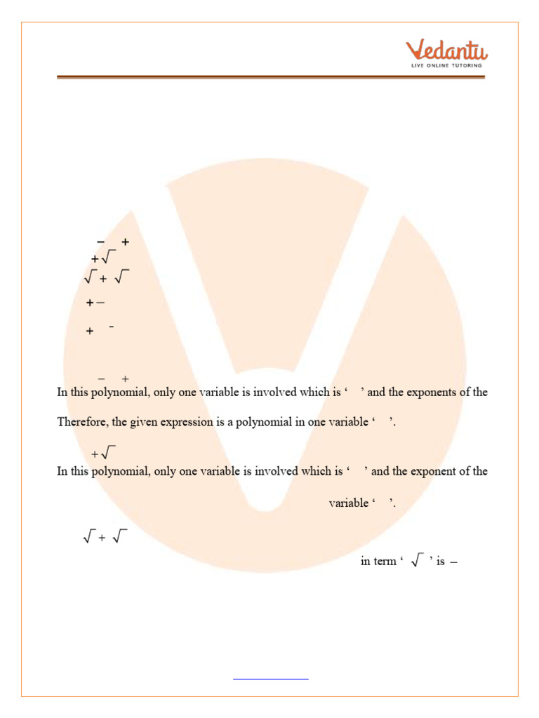 Ncert Solutions Class 9 Maths Exercise 2 1 Chapter 2 Polynomials
