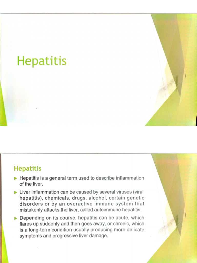 Hepatitis Intro and Hepatitis A | PDF
