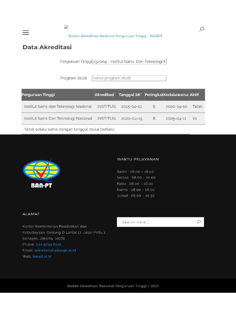 Akreditasi Kampus Dan Program Studi | PDF