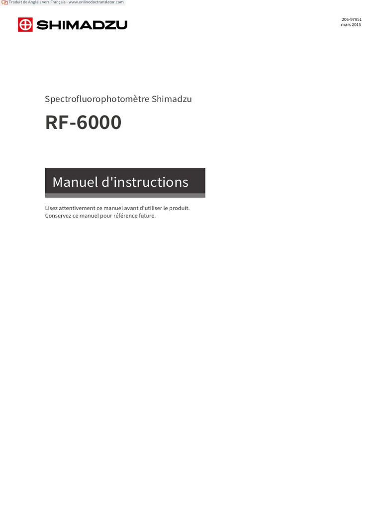 Manuel RF-6000 : Instructions et Sécurité | PDF | Logiciel | Microsoft ...