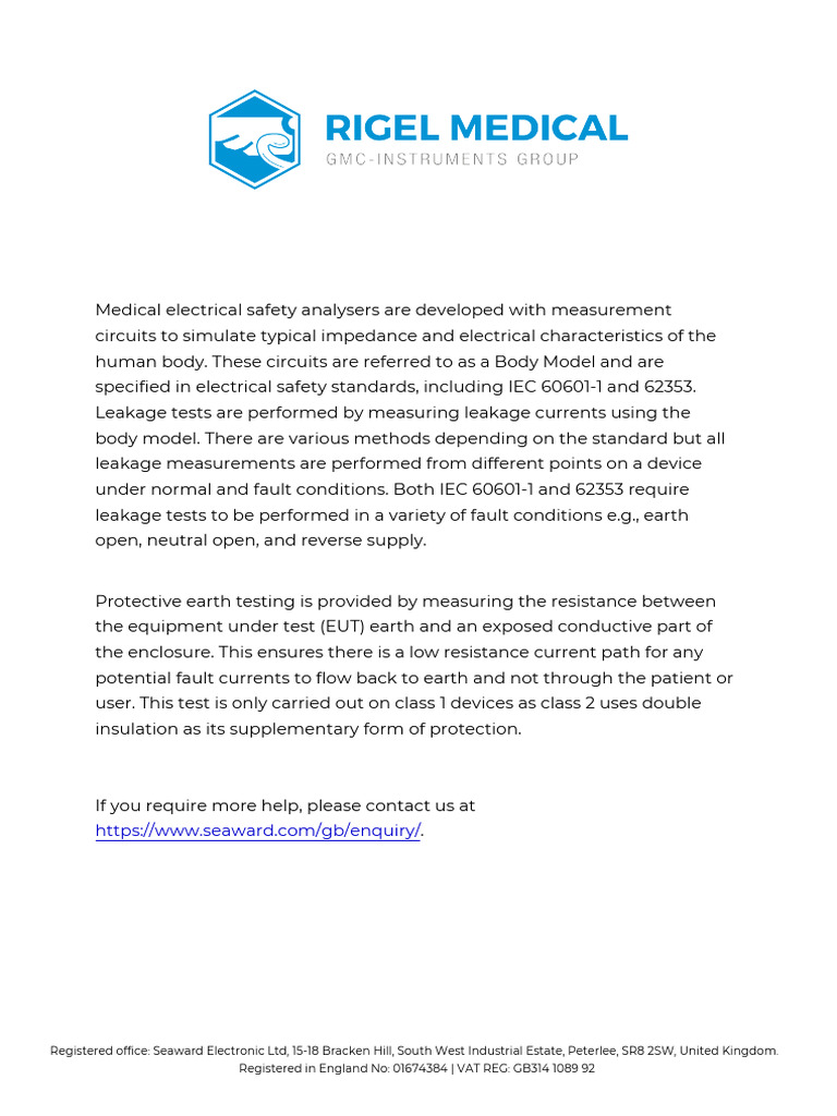 Electrical Safety Testing for Medical Devices | PDF
