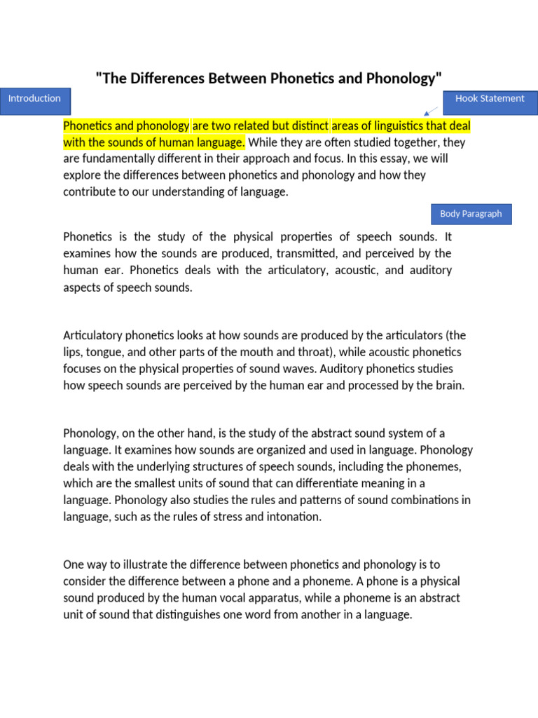 Phonetics vs Phonology Explained | PDF | Phonetics | Phonology