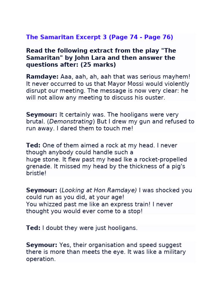 The Samaritan Excerpt 3 | PDF