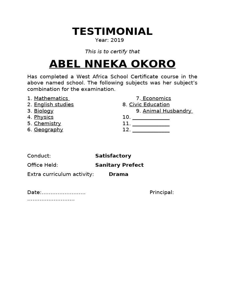 Mafon Certificate | PDF