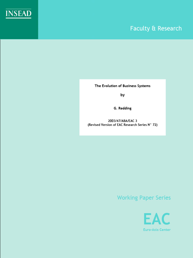 The Evolution of Business Systems | PDF | Natural Selection | Evolution