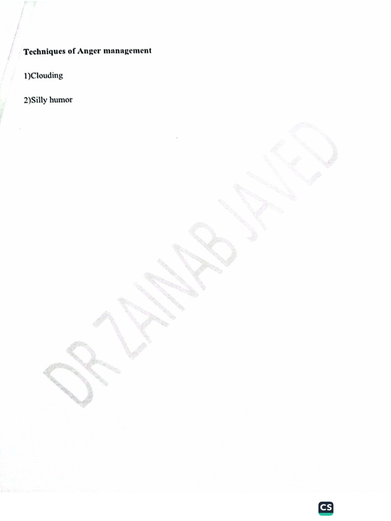 Anger Management Techniques | PDF
