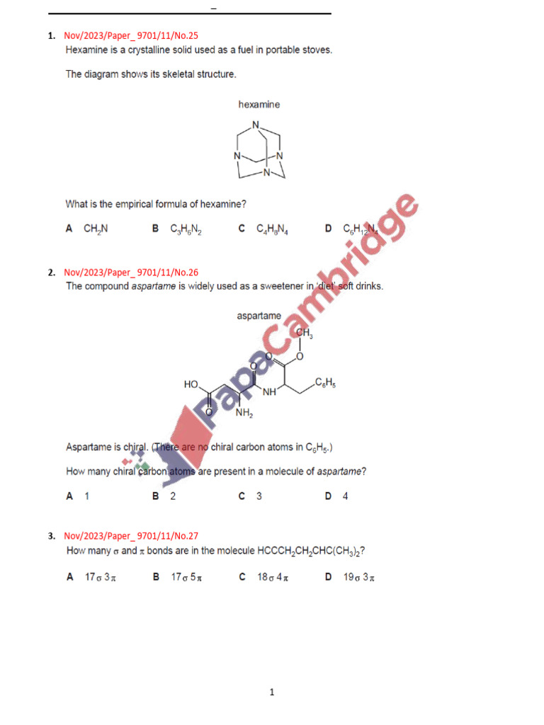 2023 Introduction To Organic Chem AS Chemistry 9701 | PDF