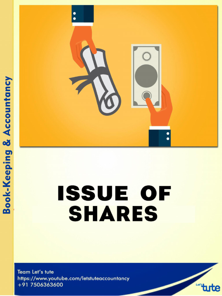 Study Material - Issue of Shares-1 | PDF | Preferred Stock | Dividend
