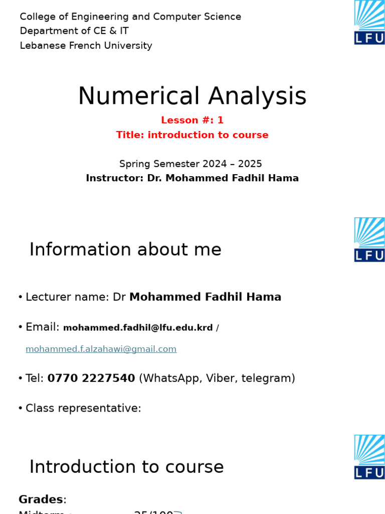 Lesson 1 | PDF | Numerical Analysis | Mathematics