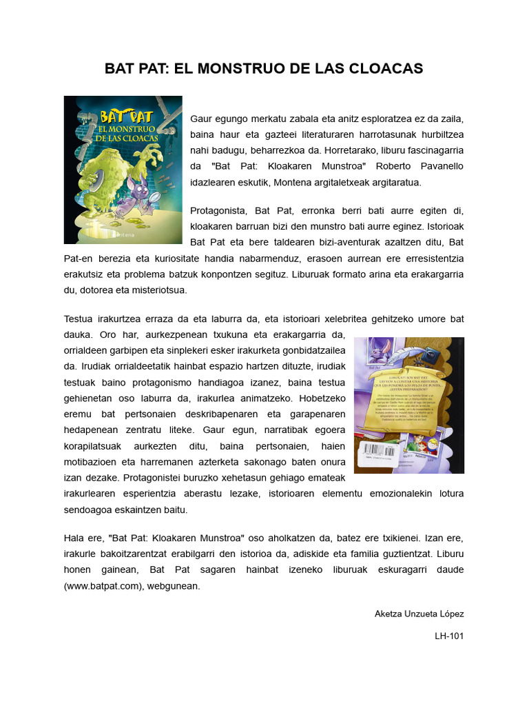 BAT PAT_ EL MONSTRUO DE LAS CLOACAS | PDF
