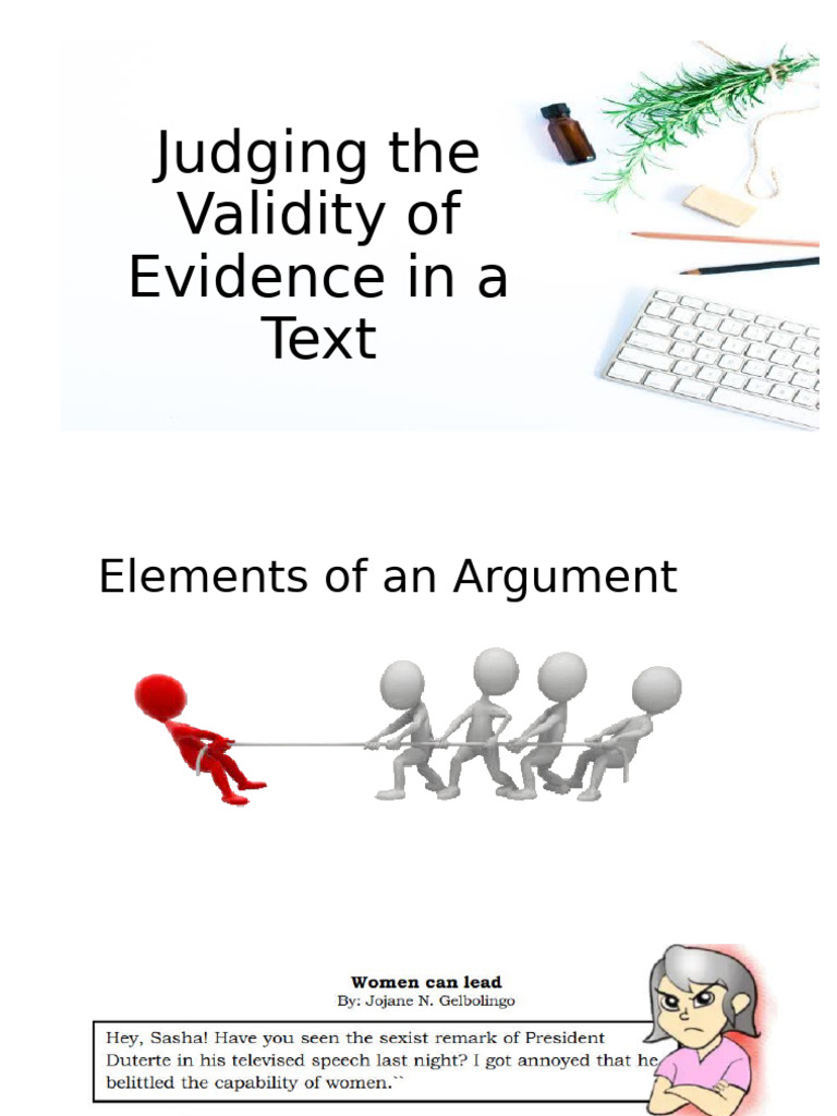 Validating Evidence in Arguments | PDF | Evidence | Argument