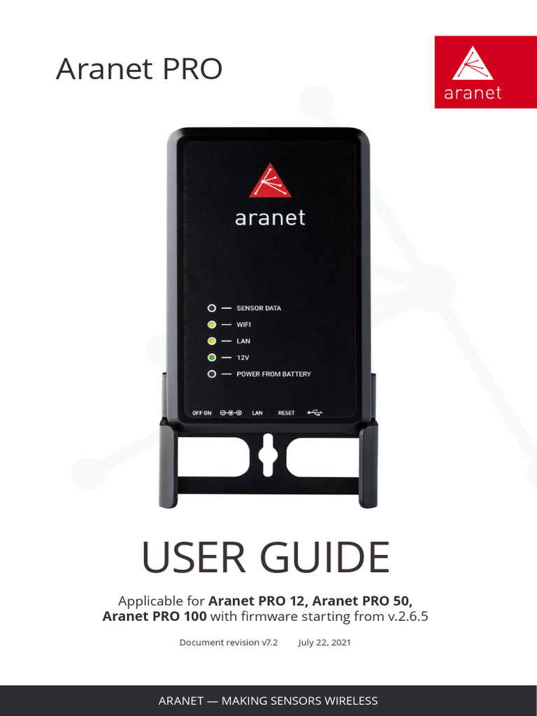 Aranet PRO User Guide EU WEB | PDF | Ip Address | Computer Network