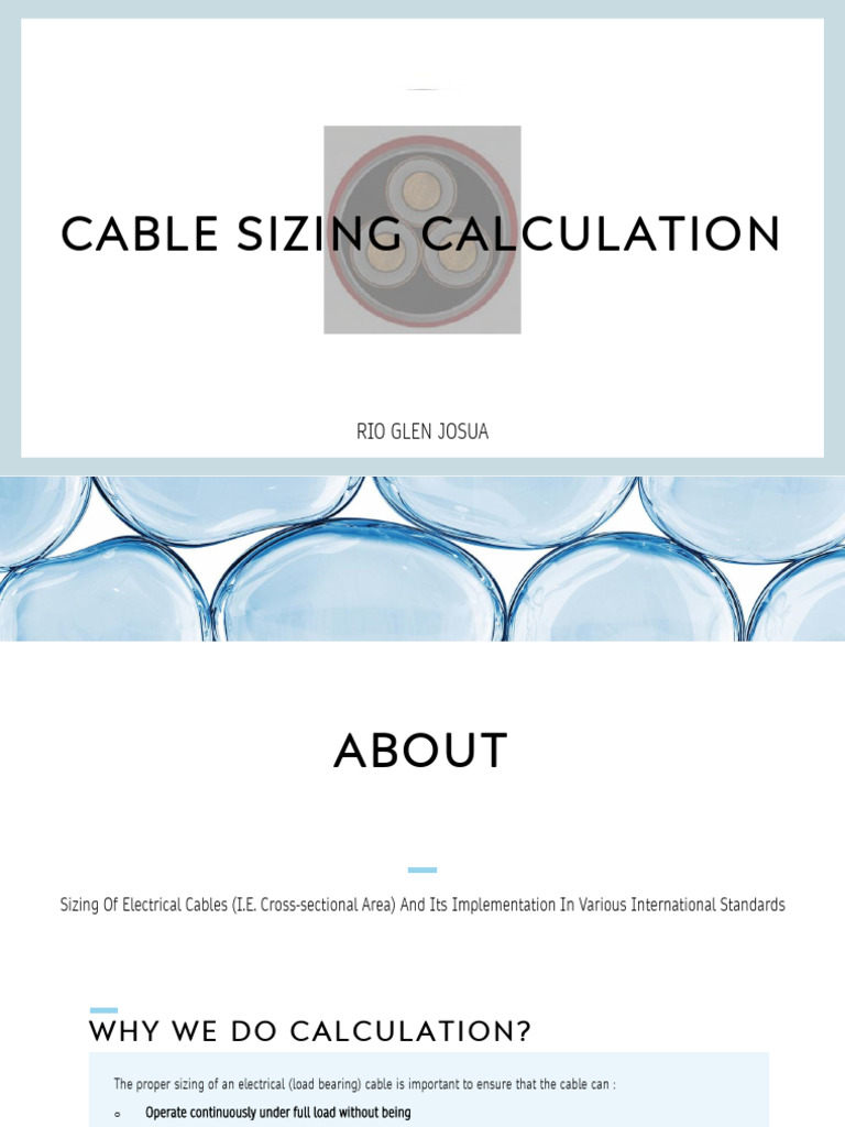 cables sizing | PDF | Electrical Impedance | Insulator (Electricity)