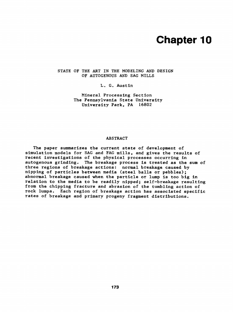 Modeling Autogenous and SAG Mills | PDF | Mill (Grinding) | Secondary ...