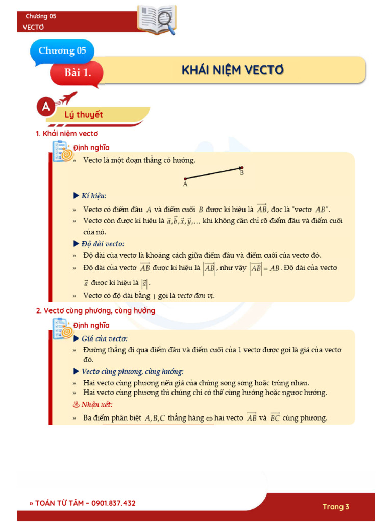 CHUYÊN ĐỀ VECTO | PDF