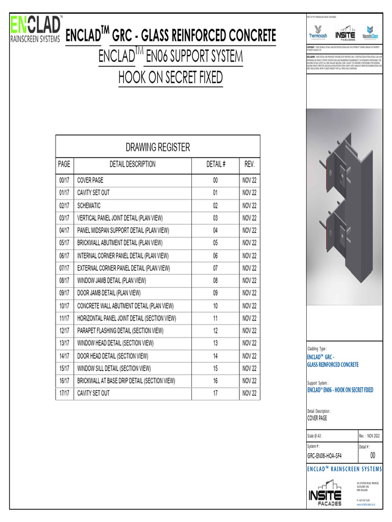 GRC Glass Reinforced Concrete En06 Support System Secret Fixed | PDF ...