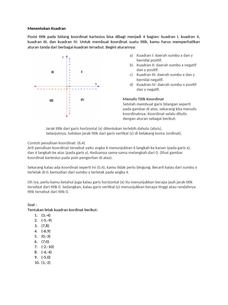 Menentukan Kuadran | PDF