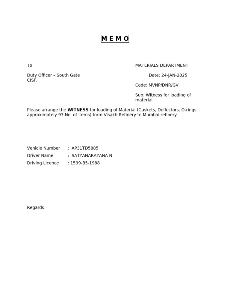 Empty Gate Pass | PDF