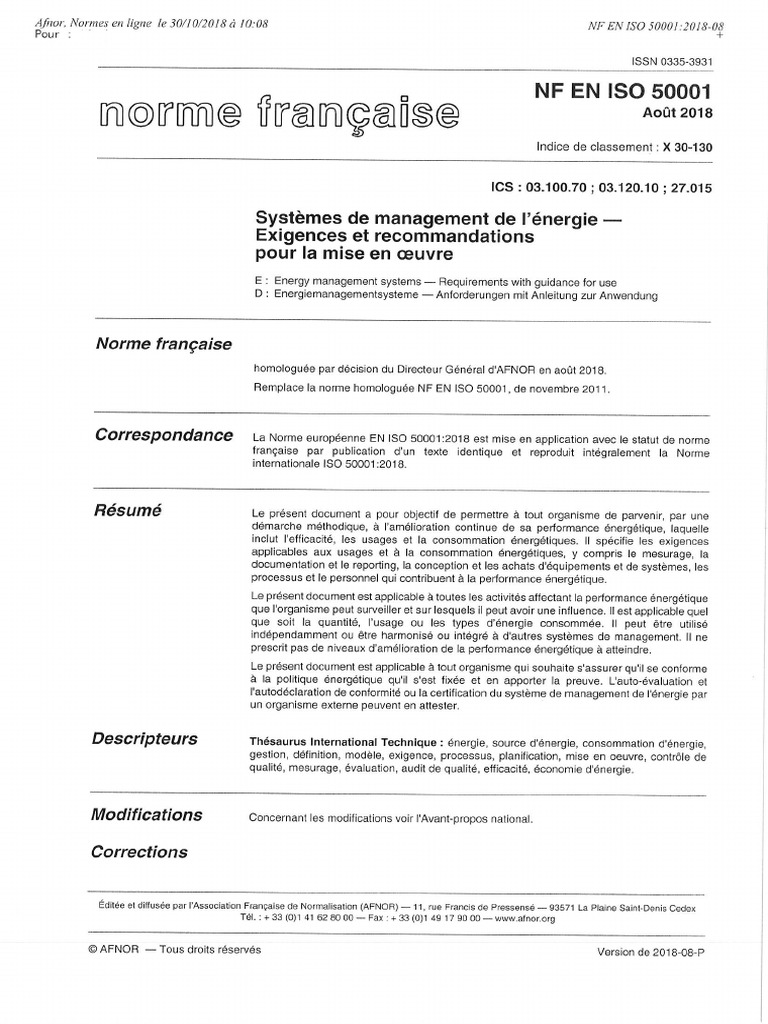 Iso 50001 V2018 | PDF