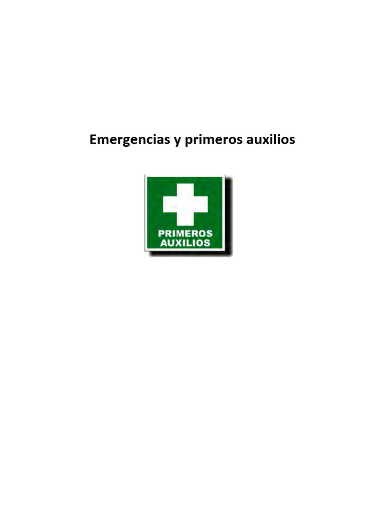 MANUAL EMERGENCIAS Y PRIMEROS AUXILIOS | PDF | Combustibles | Primeros auxilios