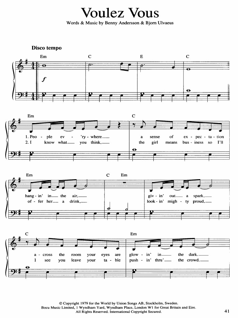 Abba (Easy) - Voulez Vous | PDF