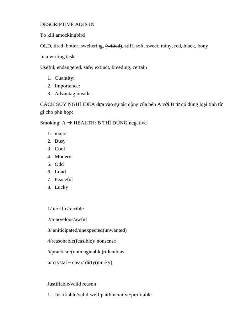 DESCRIPTIVE ADJS IN | PDF