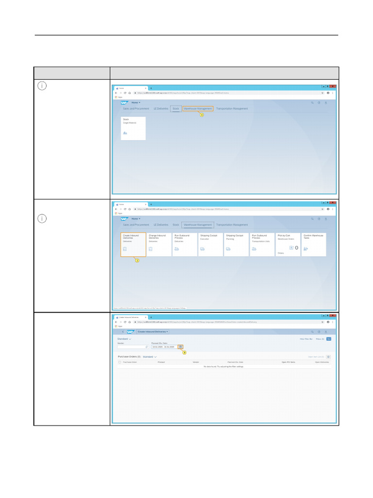 Create and Process Inbound Delivery in EWM Directly in Fiori | PDF ...