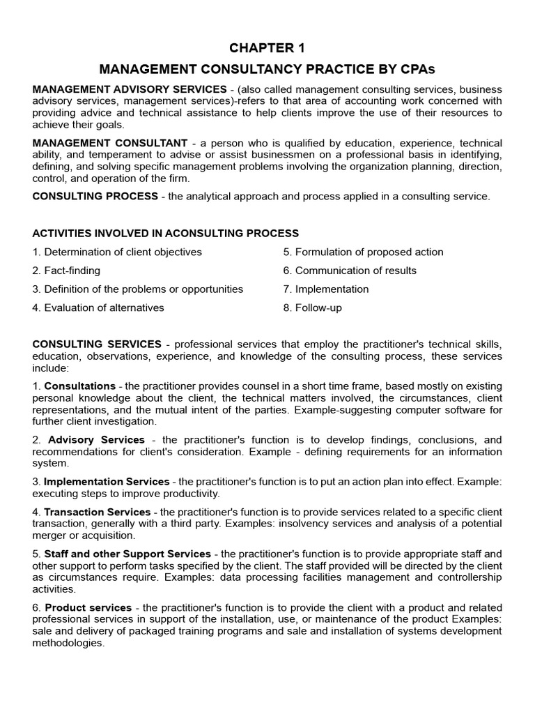 Management Consultancy | PDF | Consultant | Accounting