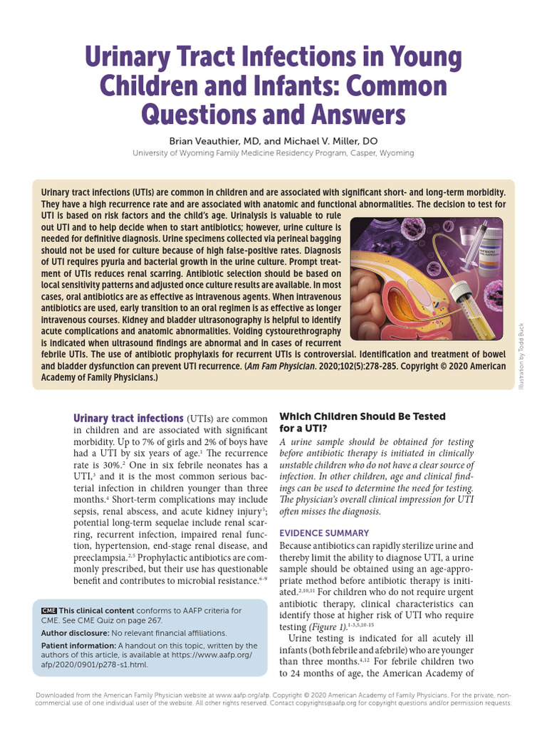 UTI children | PDF | Urinary Tract Infection | Human Diseases And Disorders