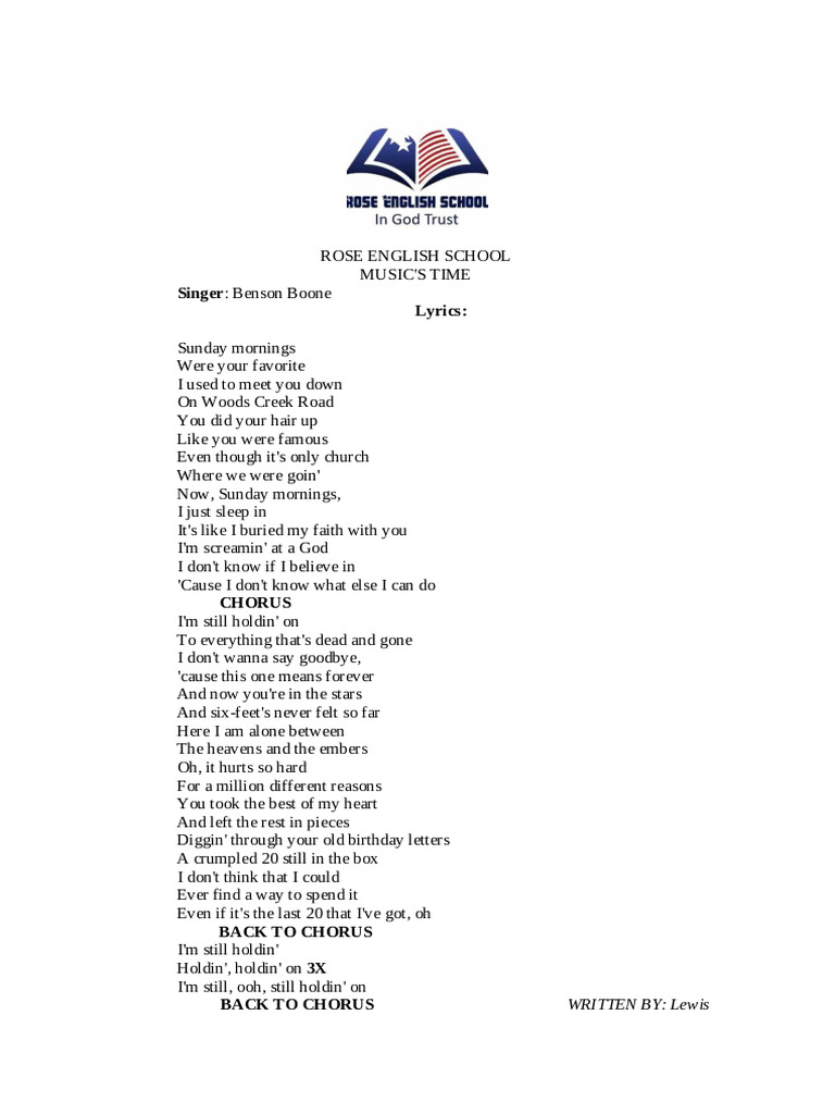 Sunday Morning Lyrics Analysis | PDF