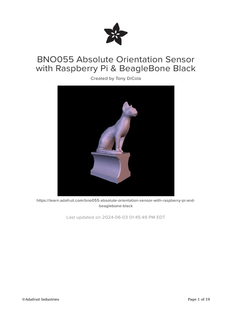 Bno055 Absolute Orientation Sensor With Raspberry Pi Pdf Gyroscope Raspberry Pi