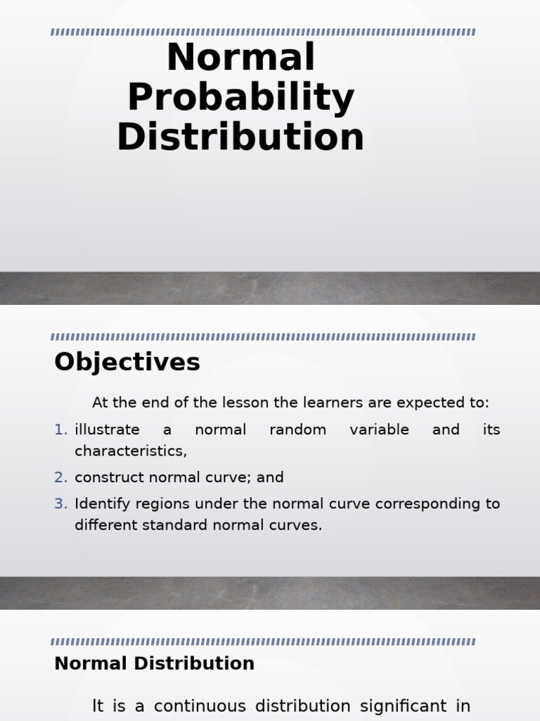 Normal Probability Distribution Pdf