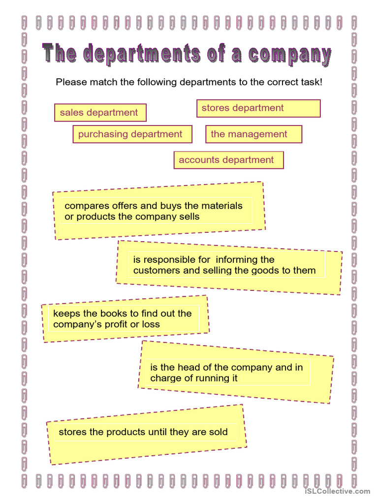 Department Task Matching Guide | PDF