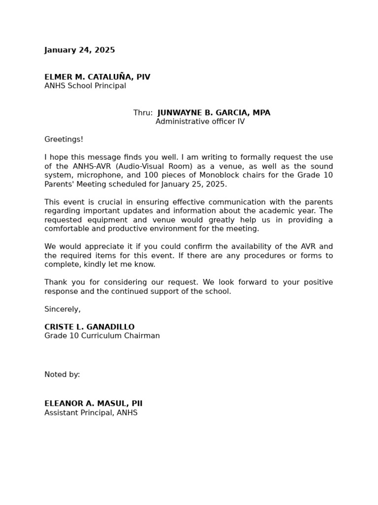 Request for AVR Use & Document Reproduction | PDF