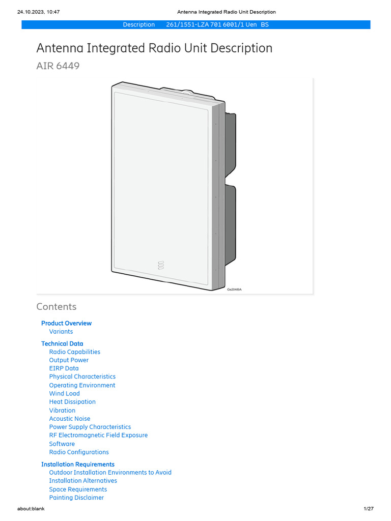 AIR6449 | PDF | Power Supply | Antenna (Radio)