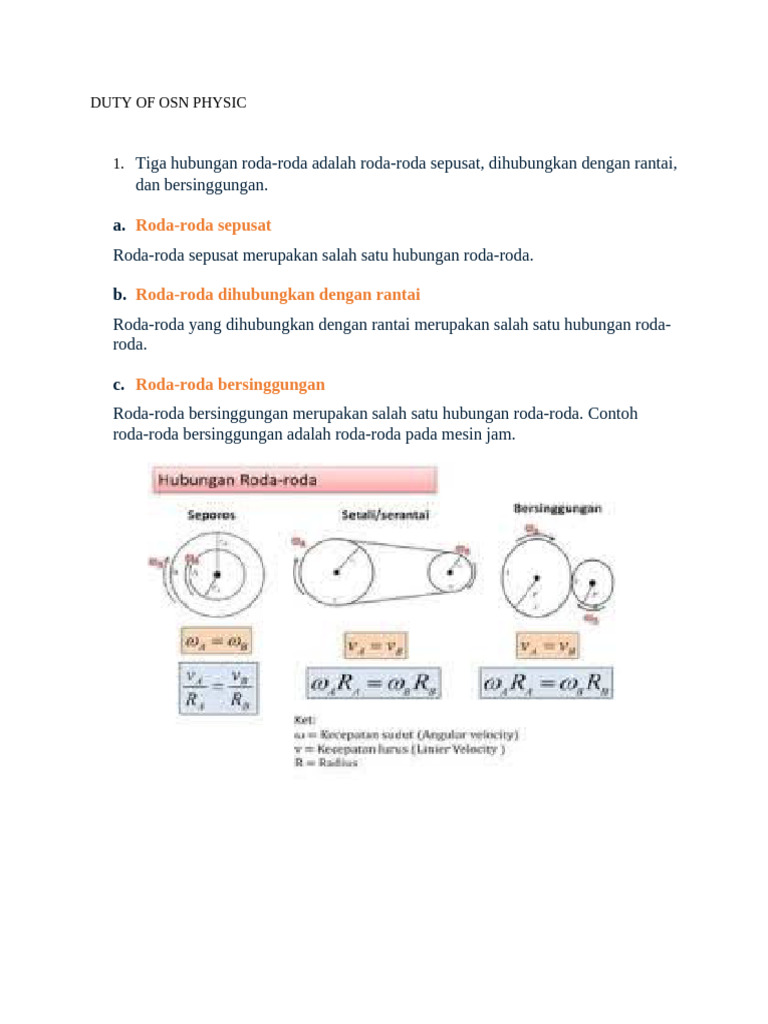 Duty of Osn Physic | PDF