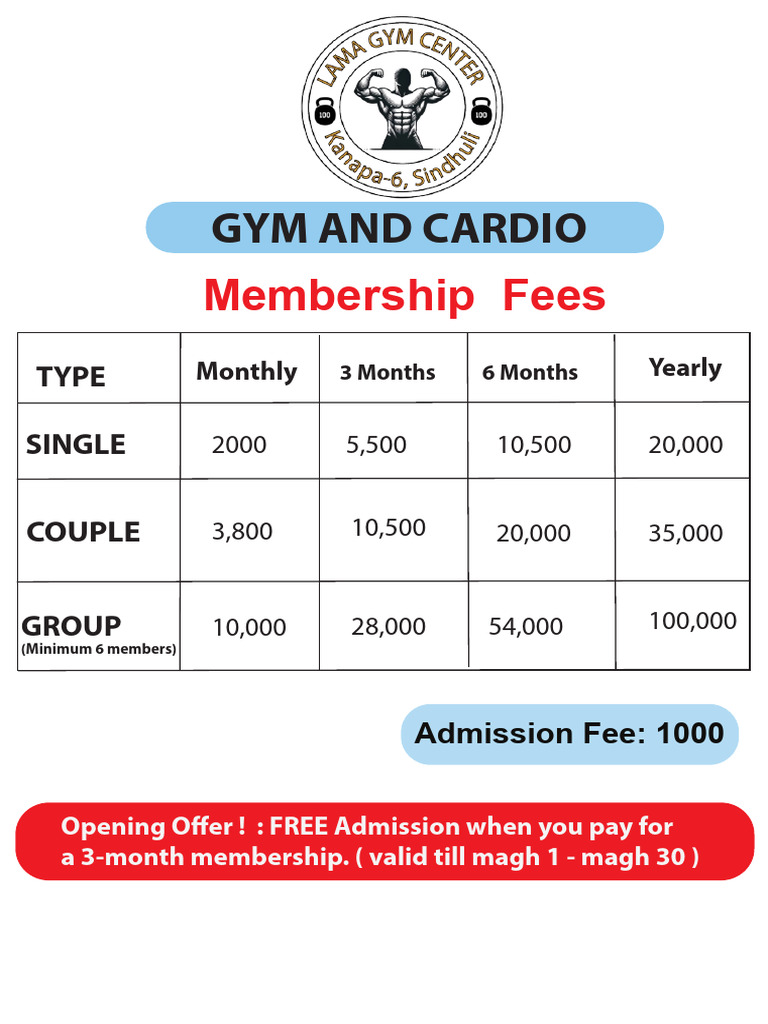 Gym Membership Pricing and Offers | PDF
