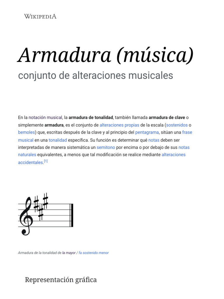 Armadura de tonalidad en música | PDF | Escalas musicales | Notación