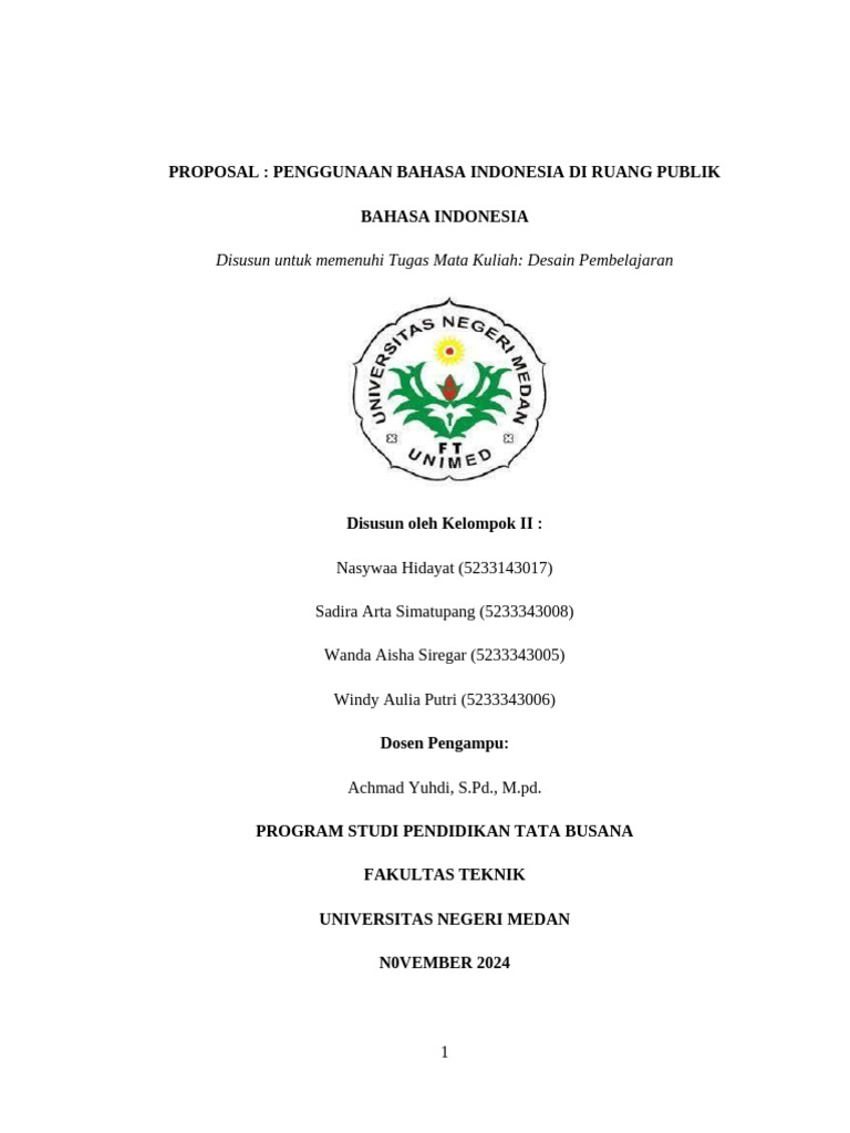 Proposal Bindo Kel Ii | PDF