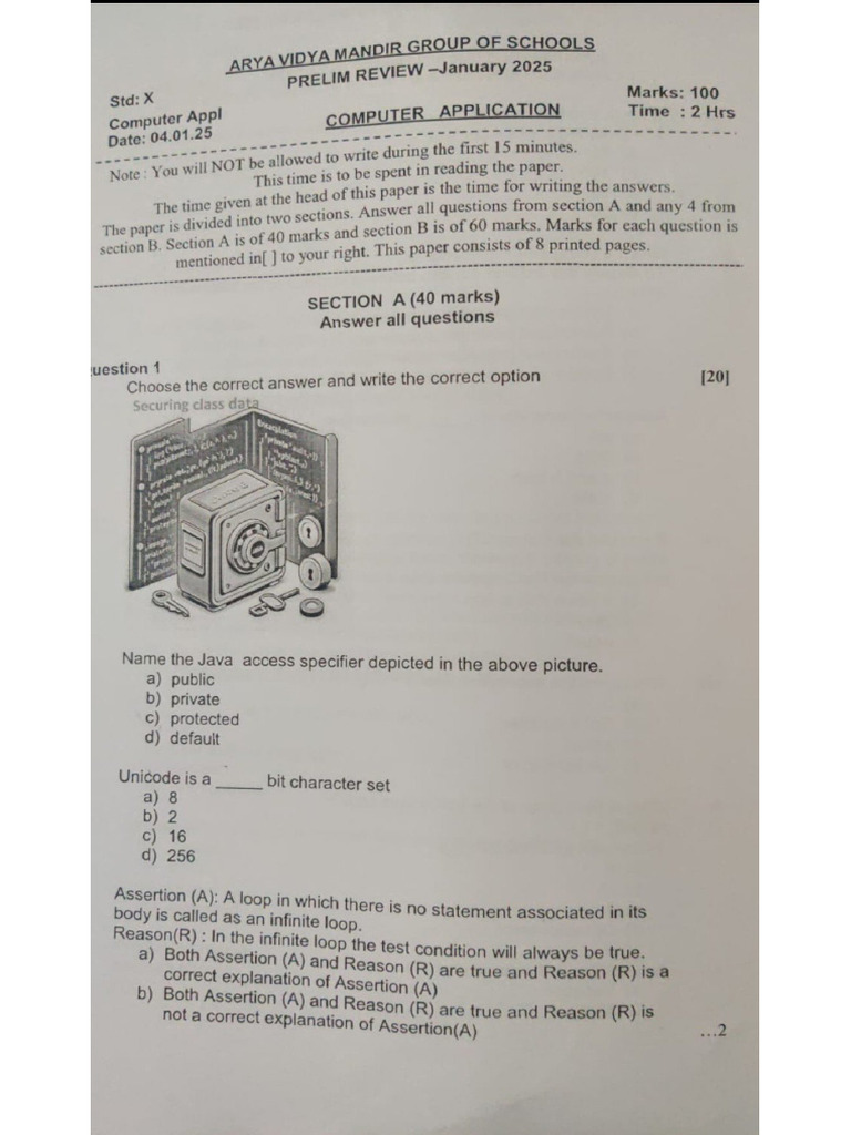AVM Computer Prelim 2025 | PDF