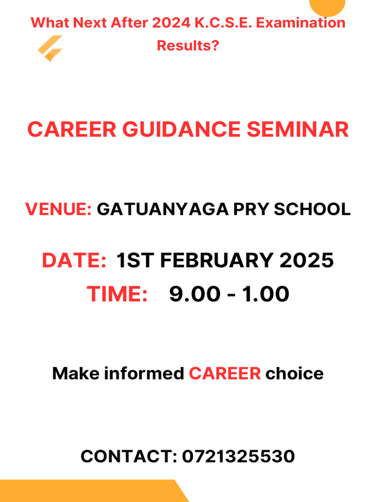 Career Guidance Seminar 2025 | PDF