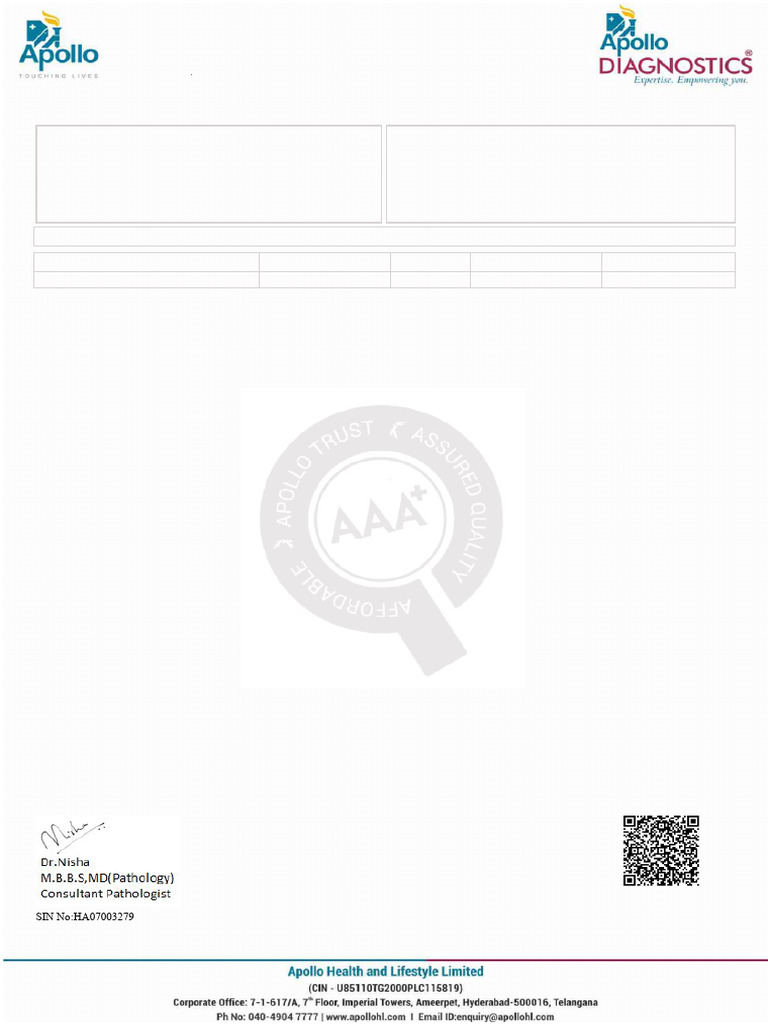 Blood Test Report: Haemoglobin, Thyroid, Prolactin, Vitamin B12 | PDF ...